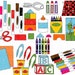 Kindergarten Fun School Supply Clipart: (300 Dpi Transparent Png ...