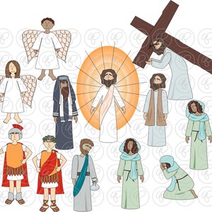 Bible Stories: Easter Clipart Set by Poppydreamz Bible Biblical Jesus ...