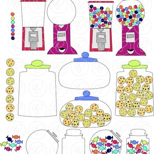 Counting Sweets Candy Gumball & Cookie Clipart Set - (300 Dpi) School ...