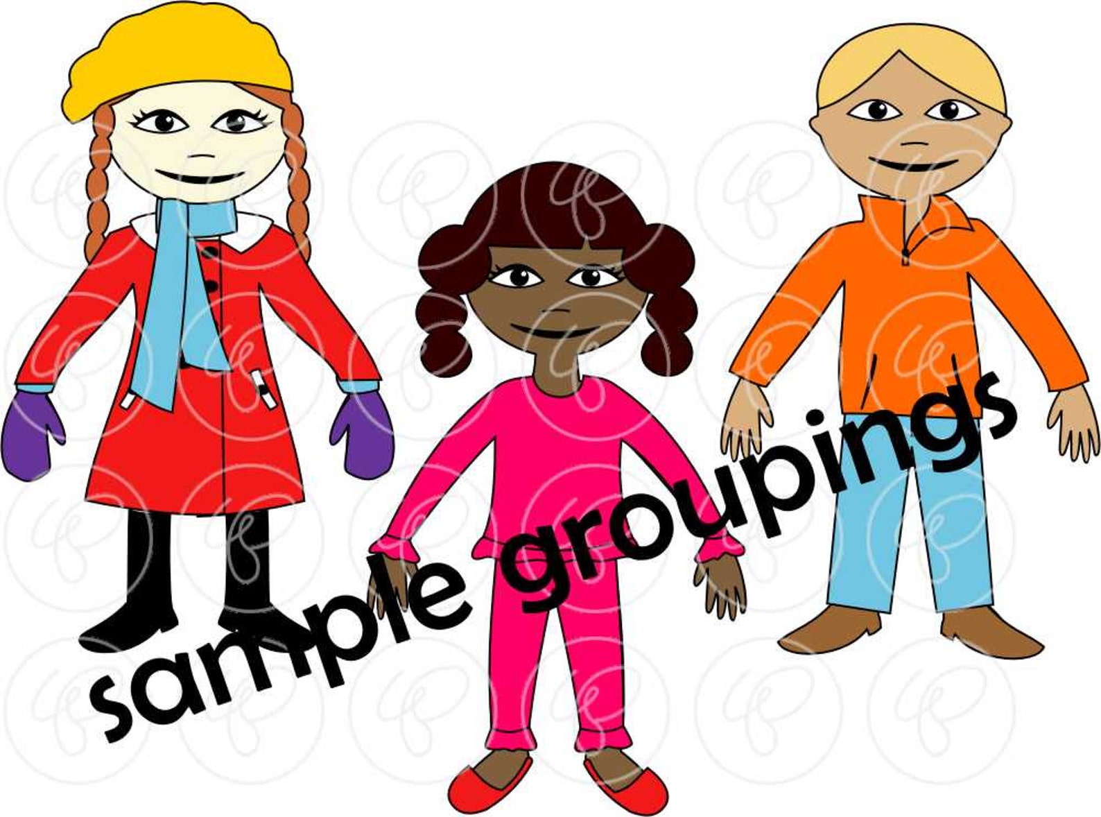 Dress up for Winter Clothing and Paper Doll Clipart Set: Digital Clip ...