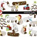 Christmas Polka Foxes Clipart: 300 Dpi Transparent Png Fox Evergreen ...