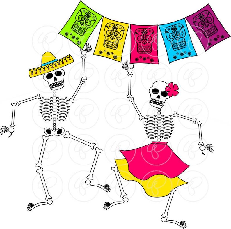 Day of the Dead dia De Los Muertos Celebration: Clip Art - Etsy