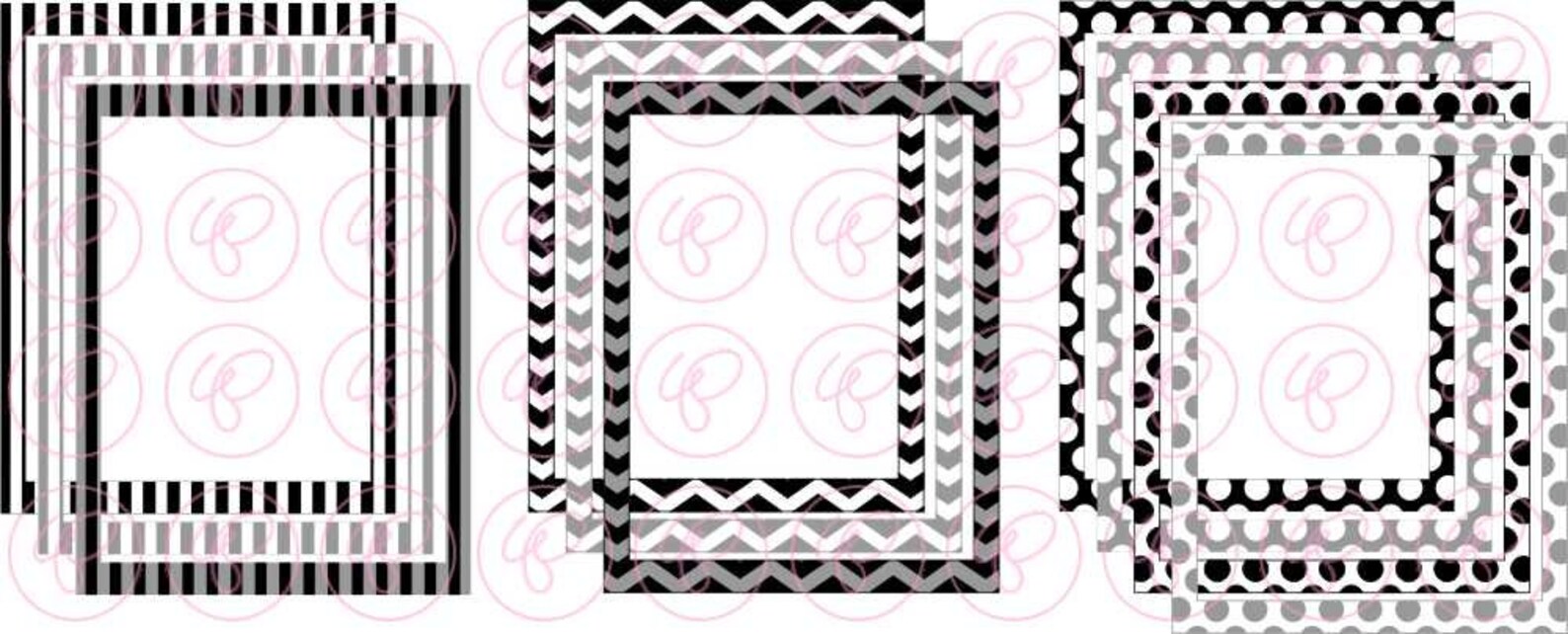 Black & White Doodle Frames and Labels: Clip Art Pack Card Making ...