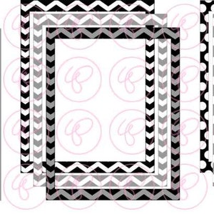 Black & White Doodle Frames and Labels: Clip Art Pack Card Making ...