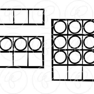 Math Manipulatives Counting LINE ART Clipart Mega Bundle Set - (300 Dpi ...