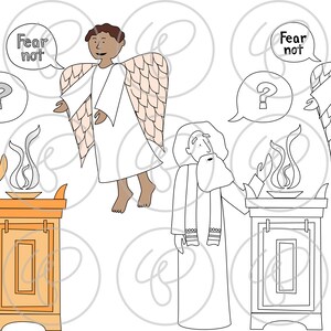 Bible Stories: Birth of John the Baptist Clipart Set by Poppydreamz ...