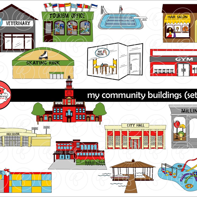 Building Clip Art - Etsy