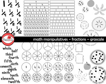 Math Manipulatives Shapes Clipart Set 300 Dpi School | Etsy
