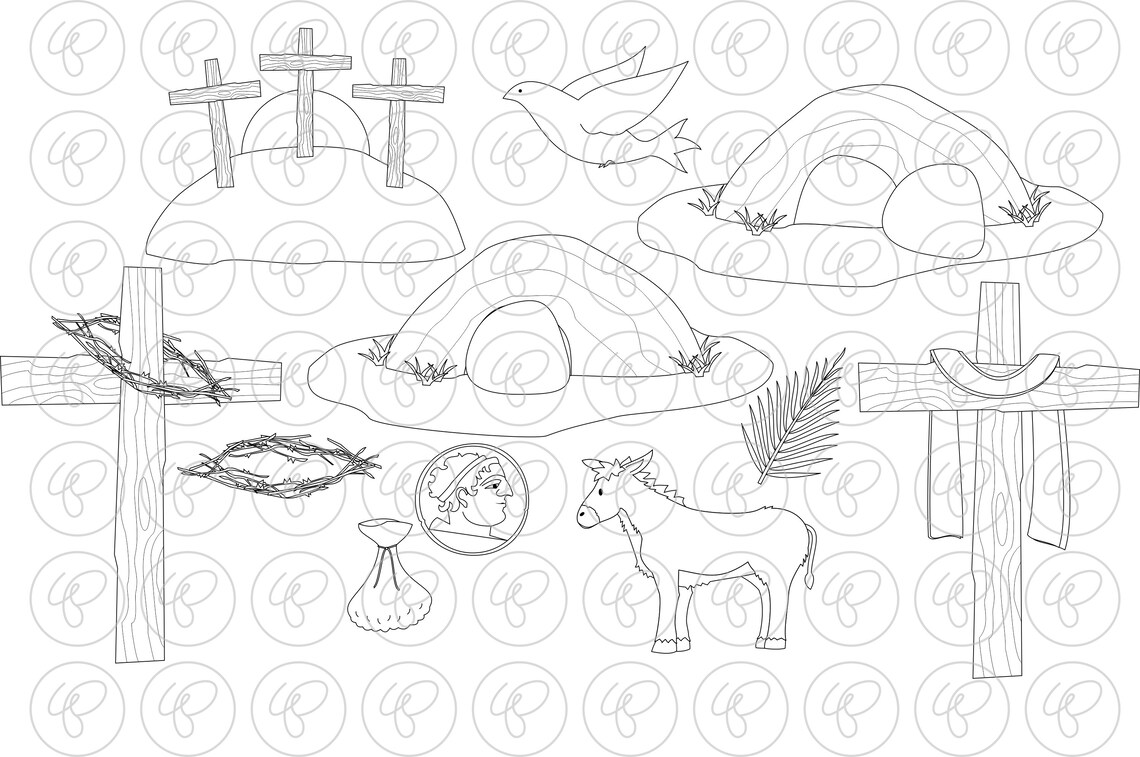 Bible Stories: Easter Clipart Set by Poppydreamz Bible Biblical Jesus ...