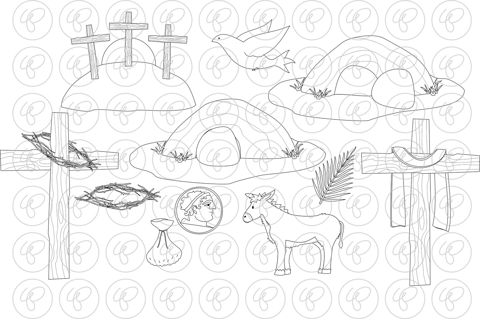 Bible Stories: Easter Clipart Set by Poppydreamz Bible Biblical Jesus ...