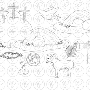 Bible Stories: Easter Clipart Set by Poppydreamz Bible Biblical Jesus ...