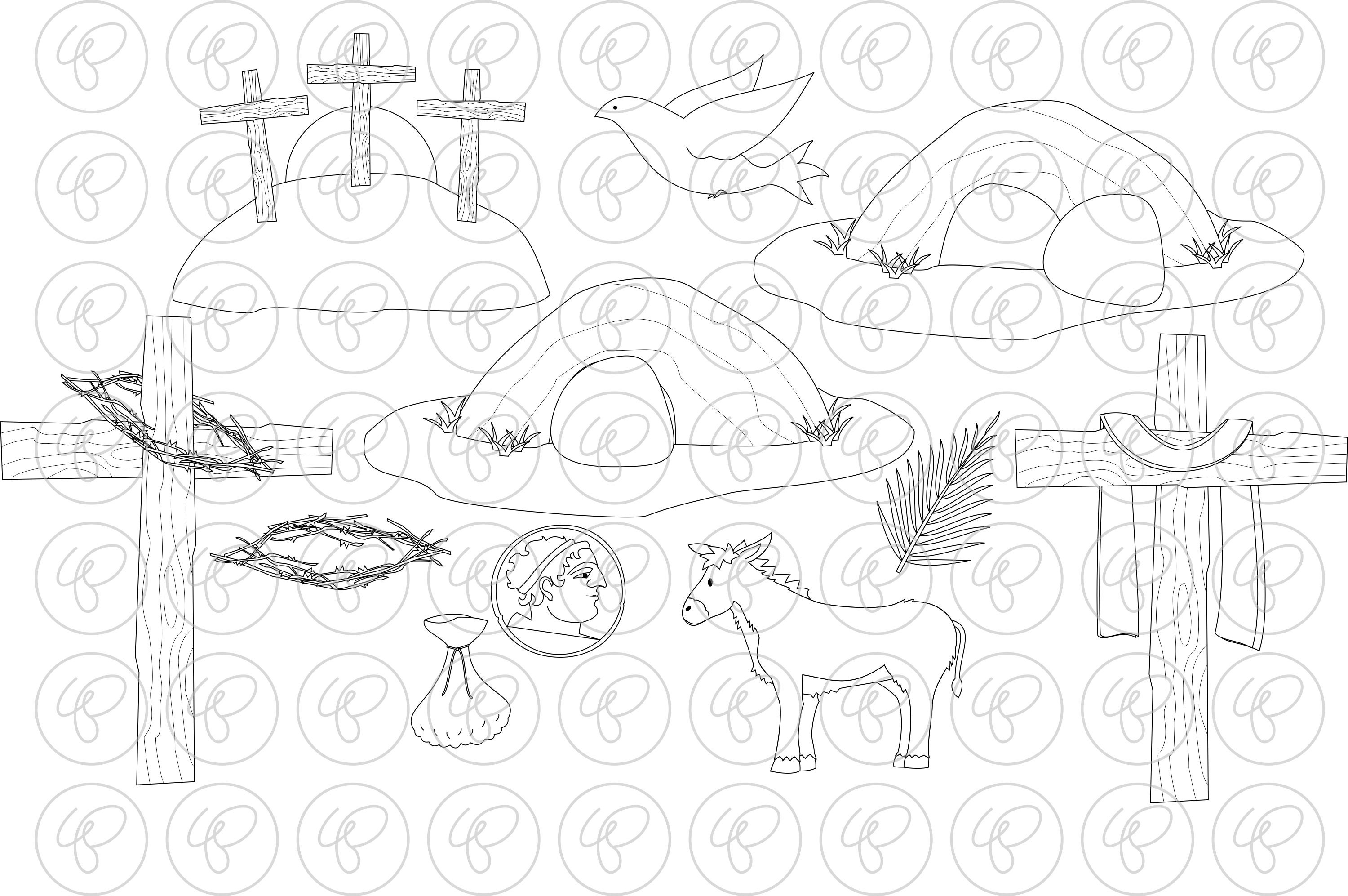 Bible Stories: Easter Clipart Set by Poppydreamz Bible Biblical Jesus ...