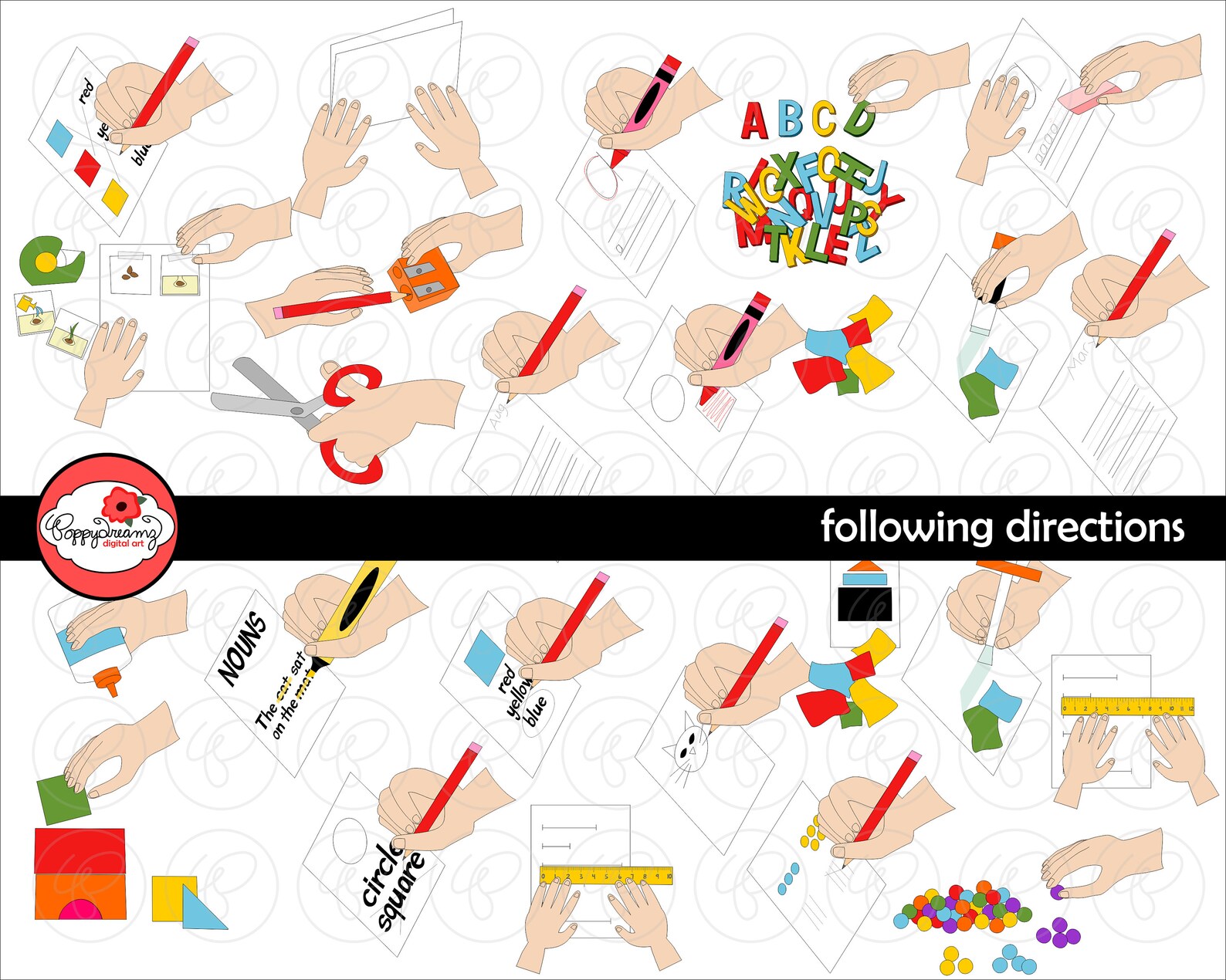 Following Directions Clipart: (300 Dpi Transparent Png) School Teacher ...