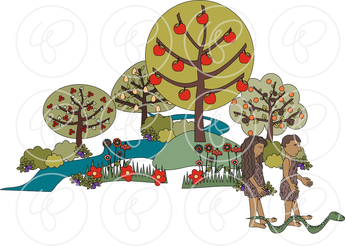 Bible Stories: Adam & Eve Clipart Set by Poppydreamz Bible Biblical ...
