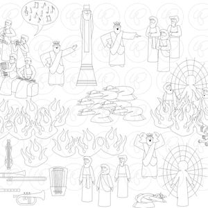 Bible Stories: the Fiery Furnace Clipart Set by Poppydreamz Shadrach ...