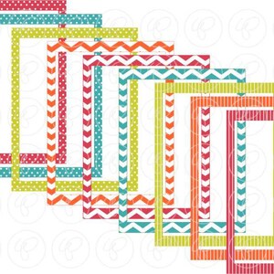 Flower Power Frames & Labels: Clip Art Pack Card Making Digital Frames ...