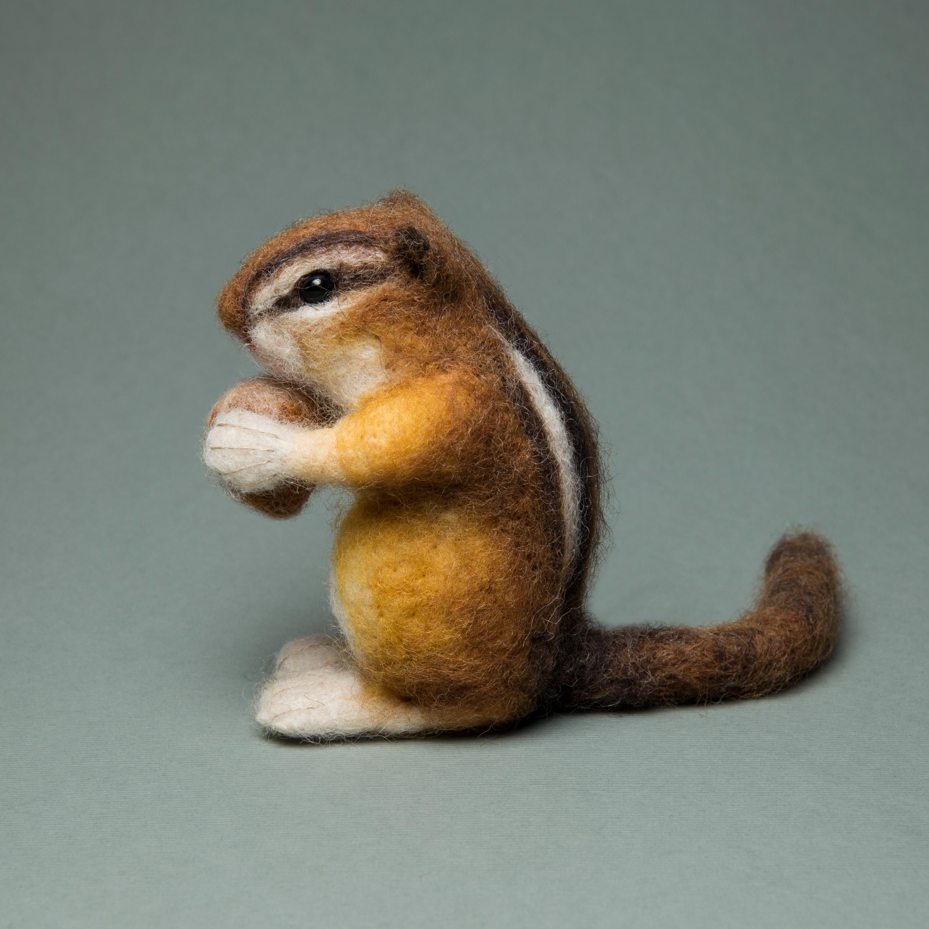 Chipmunk Needle Felting Kit – Beginner DIY Craft, Wool Decor - Etsy
