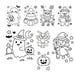 Kawaii Halloween Coloring Pages – Witch, Ghost, Pumpkin (A4/US Letter ...