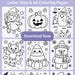 Kawaii Halloween Coloring Pages – Witch, Ghost, Pumpkin (A4/US Letter ...