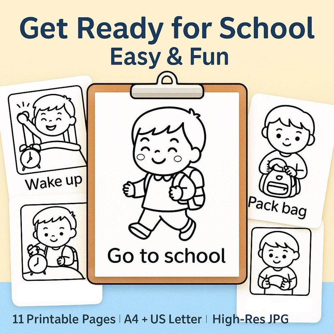 Ready for School Coloring Pages for Kids | Printable School Activity ...