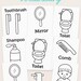 Bathroom Routine Vocabulary Coloring Pages | Preschool Tracing ...