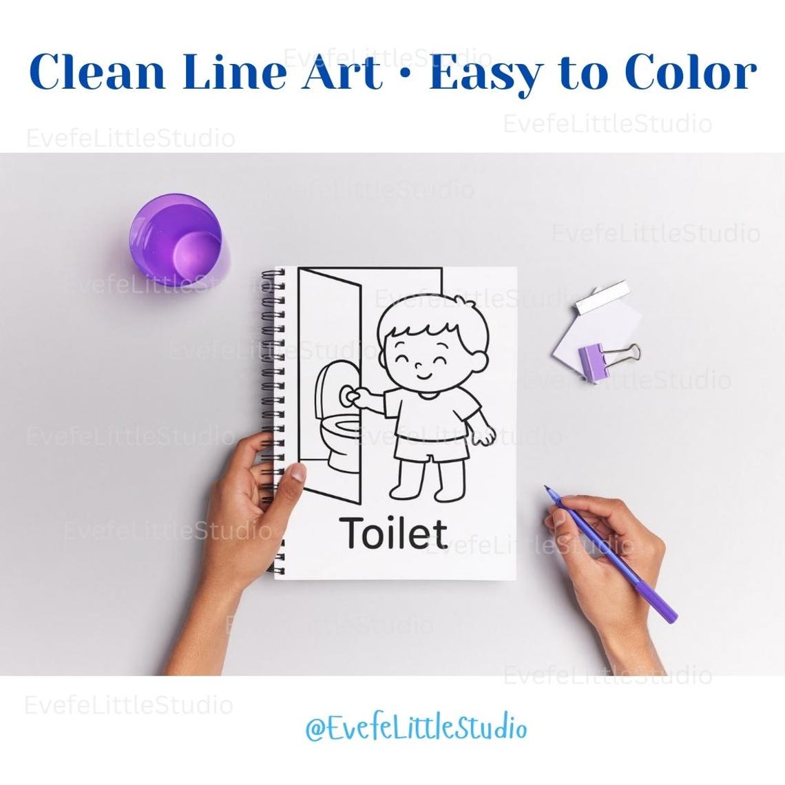 Bathroom Routine Vocabulary Coloring Pages | Preschool Tracing ...