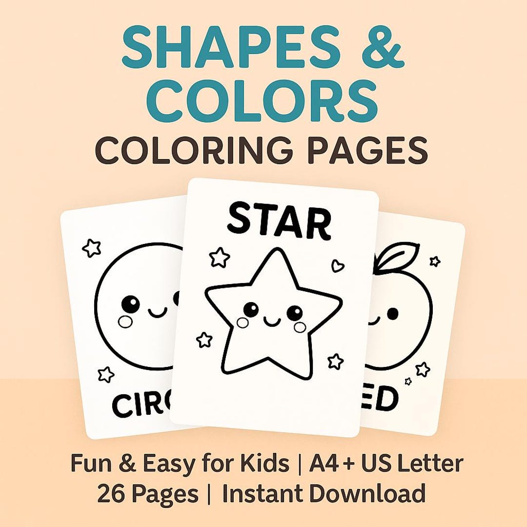Shapes and Colors Coloring Pages | Printable Educational Worksheets for ...