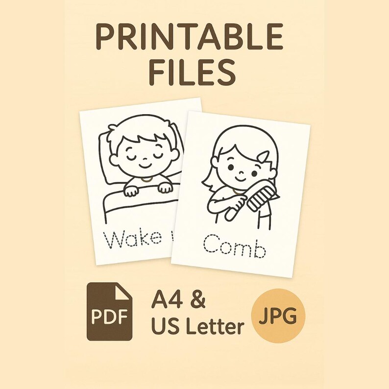 Morning Routine Printable for Kids | A4 & US Letter | Daily Habits ...