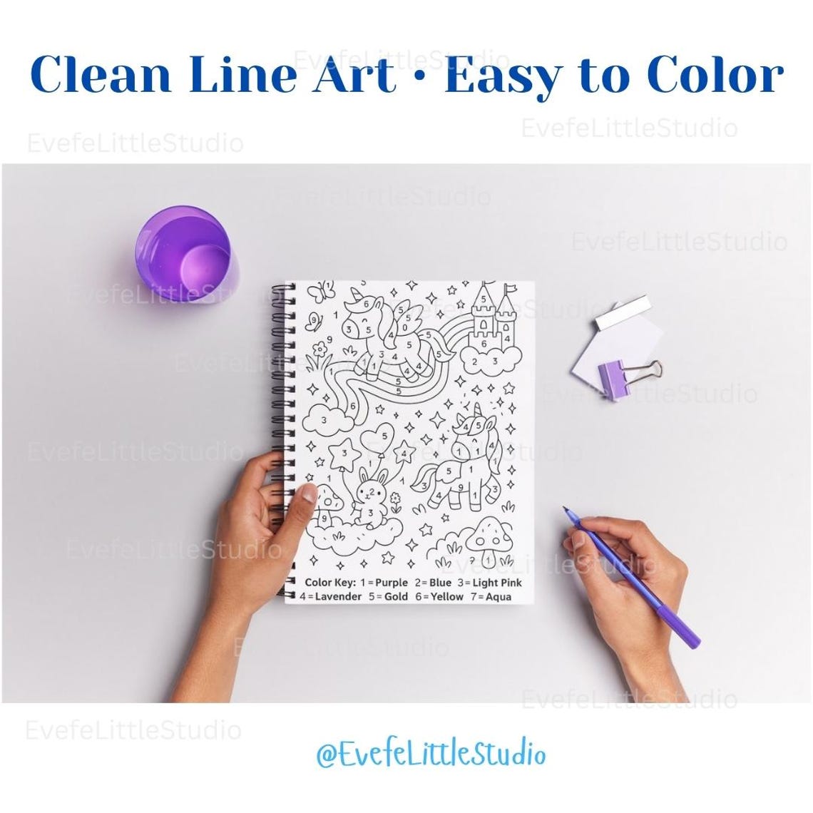Unicorn Color by Number Printable | 10 Cute Fantasy Coloring Pages for ...