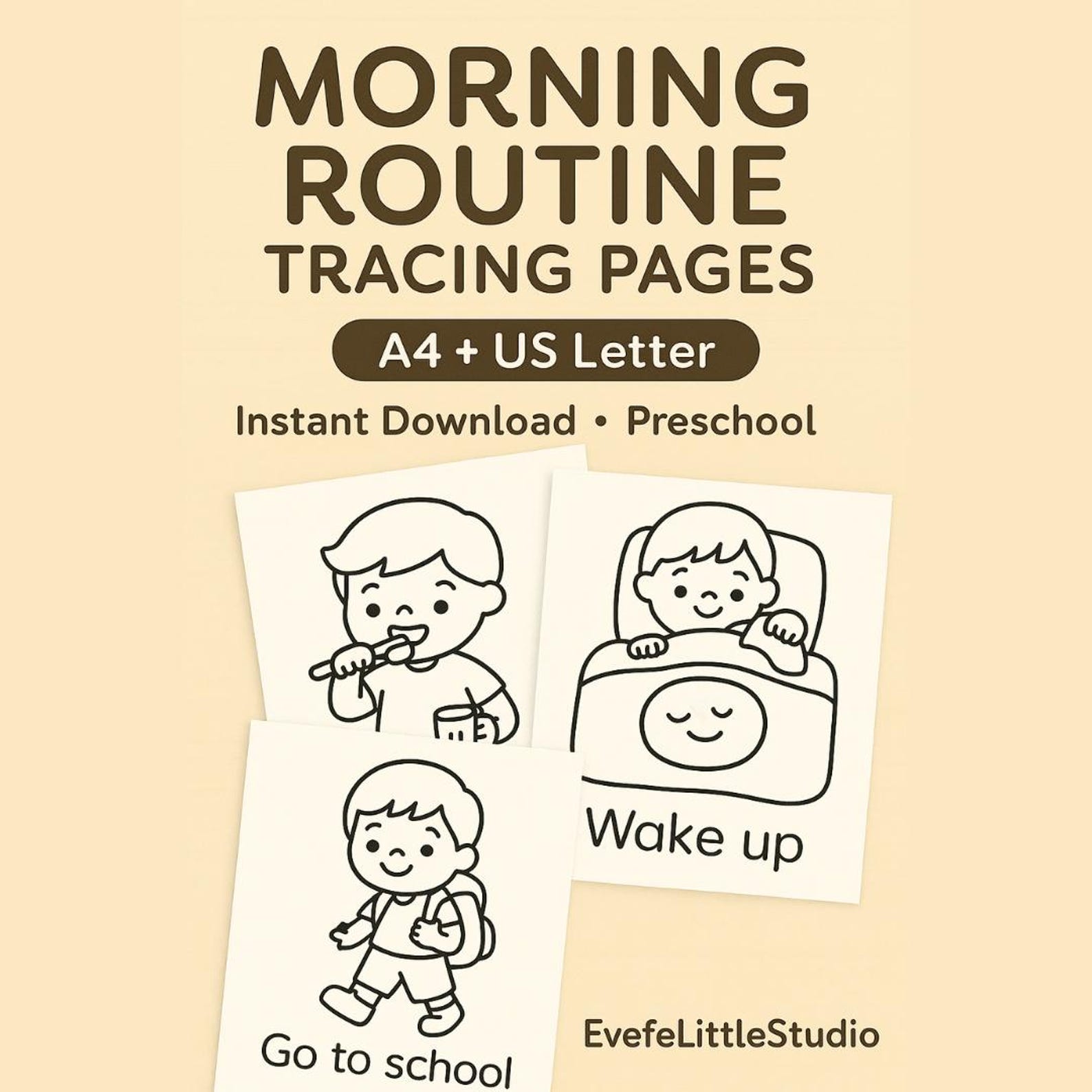 Morning Routine Printable for Kids | A4 & US Letter | Daily Habits ...