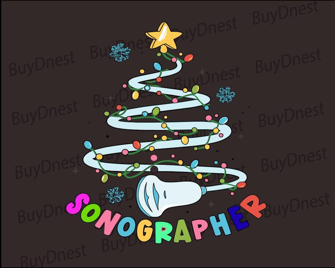 Christmas Sonographer PNG, Ultrasound Tree Design (digital Download) - Etsy