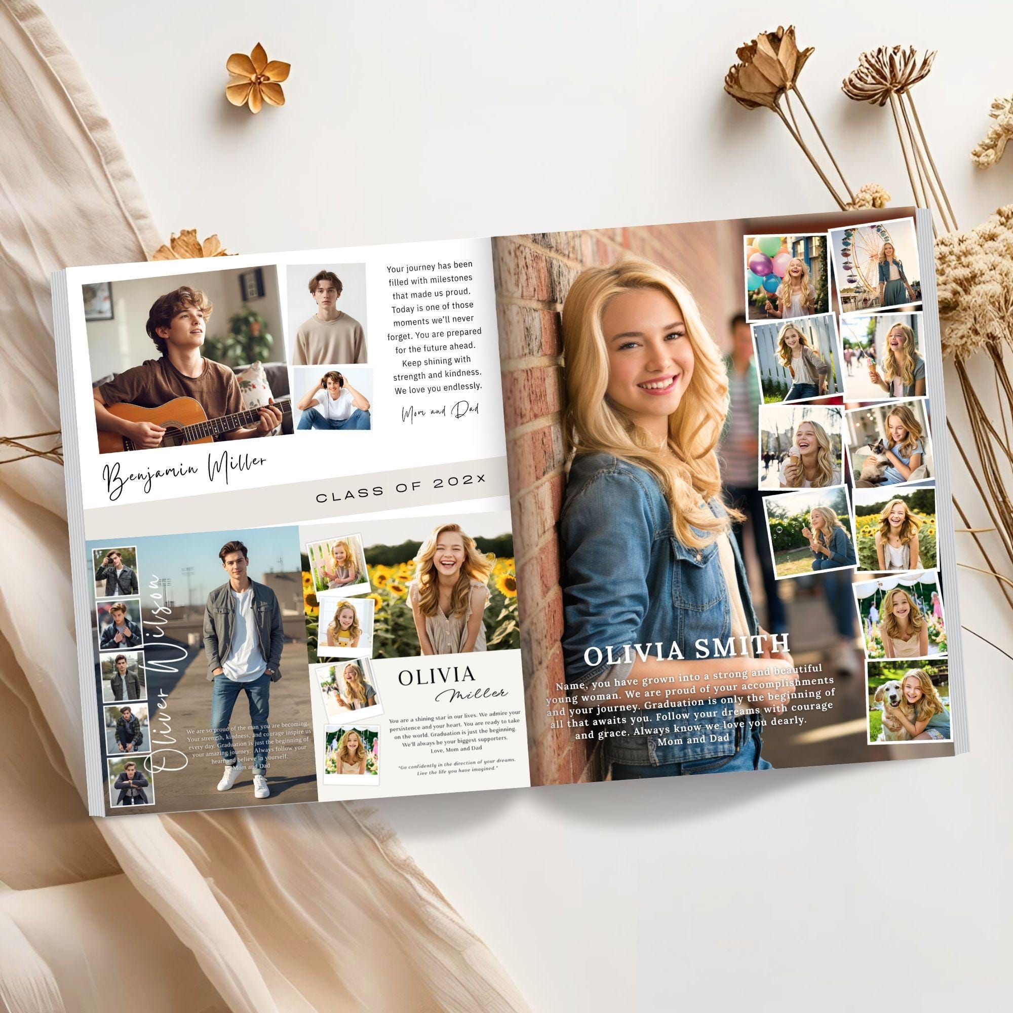 Editable Senior Yearbook Ad Templates : Full, Half, Quarter Page (canva ...
