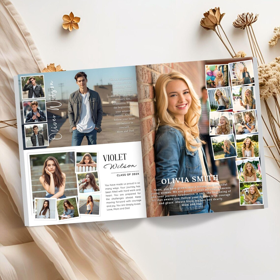 Editable Senior Yearbook Ad Templates : Full, Half, Quarter Page (canva ...