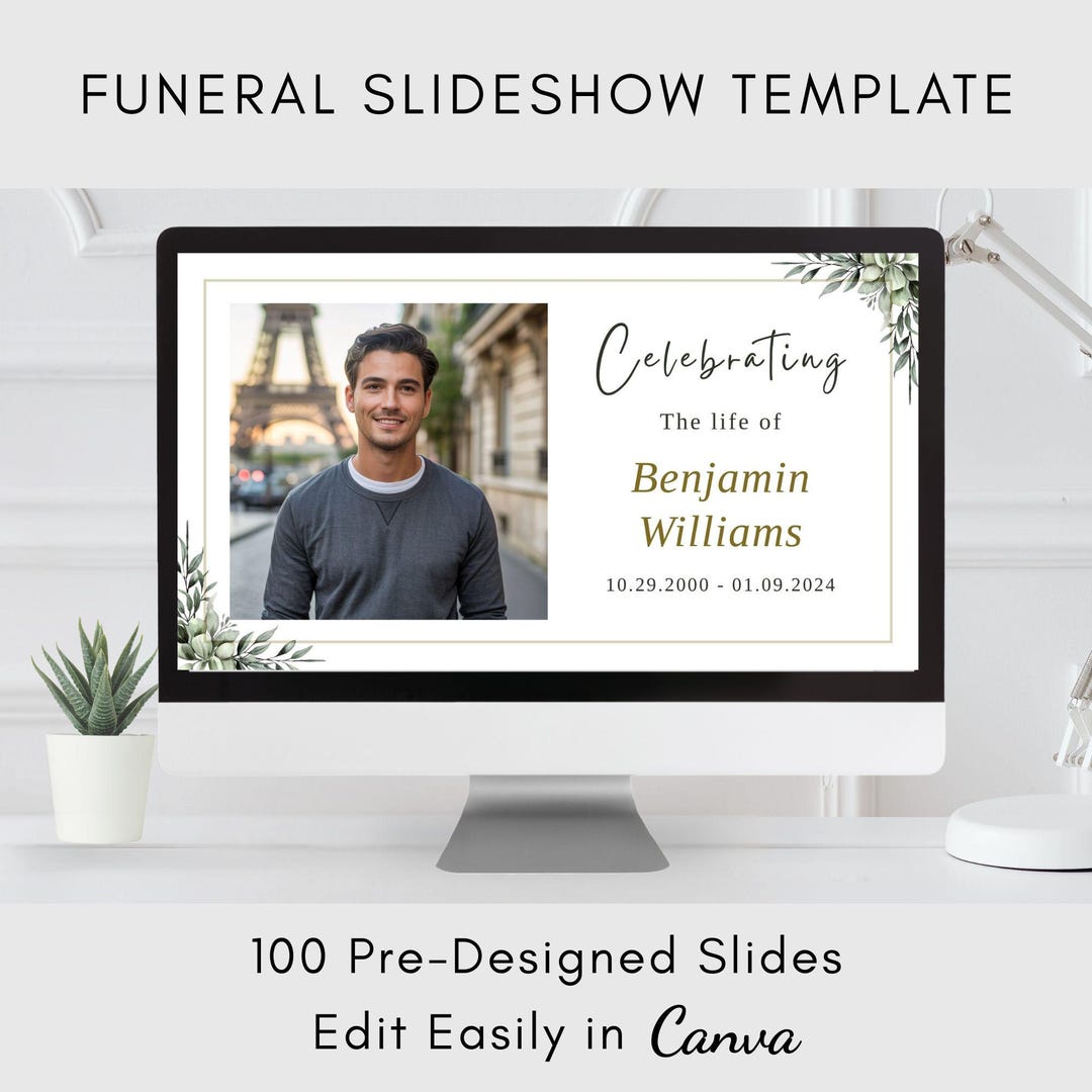 Funeral Slideshow Template, Celebration of Life Memorial Video (canva ...