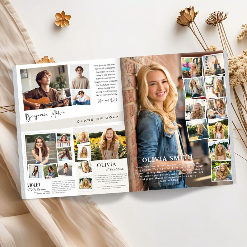 Editable Senior Yearbook Ad Template Bundle : Full, Half, Quarter Page ...
