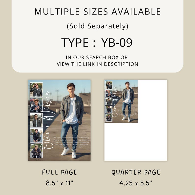 Editable Yearbook Ad Template Canva, Half Page Senior Graduation Ad ...