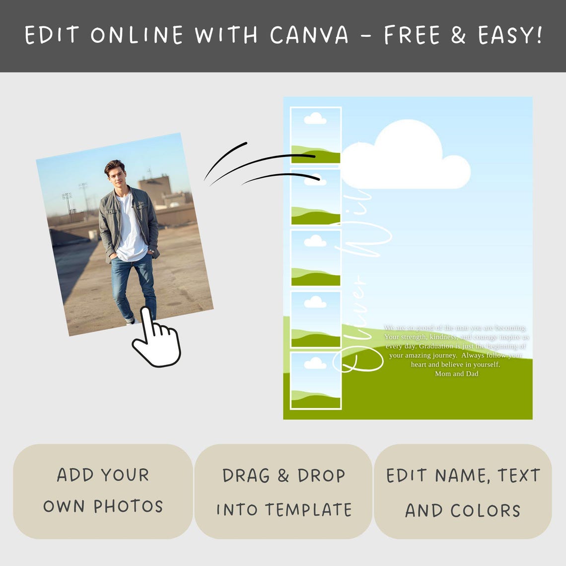 Editable Yearbook Ad Template Canva, Full Page Senior Graduation ...