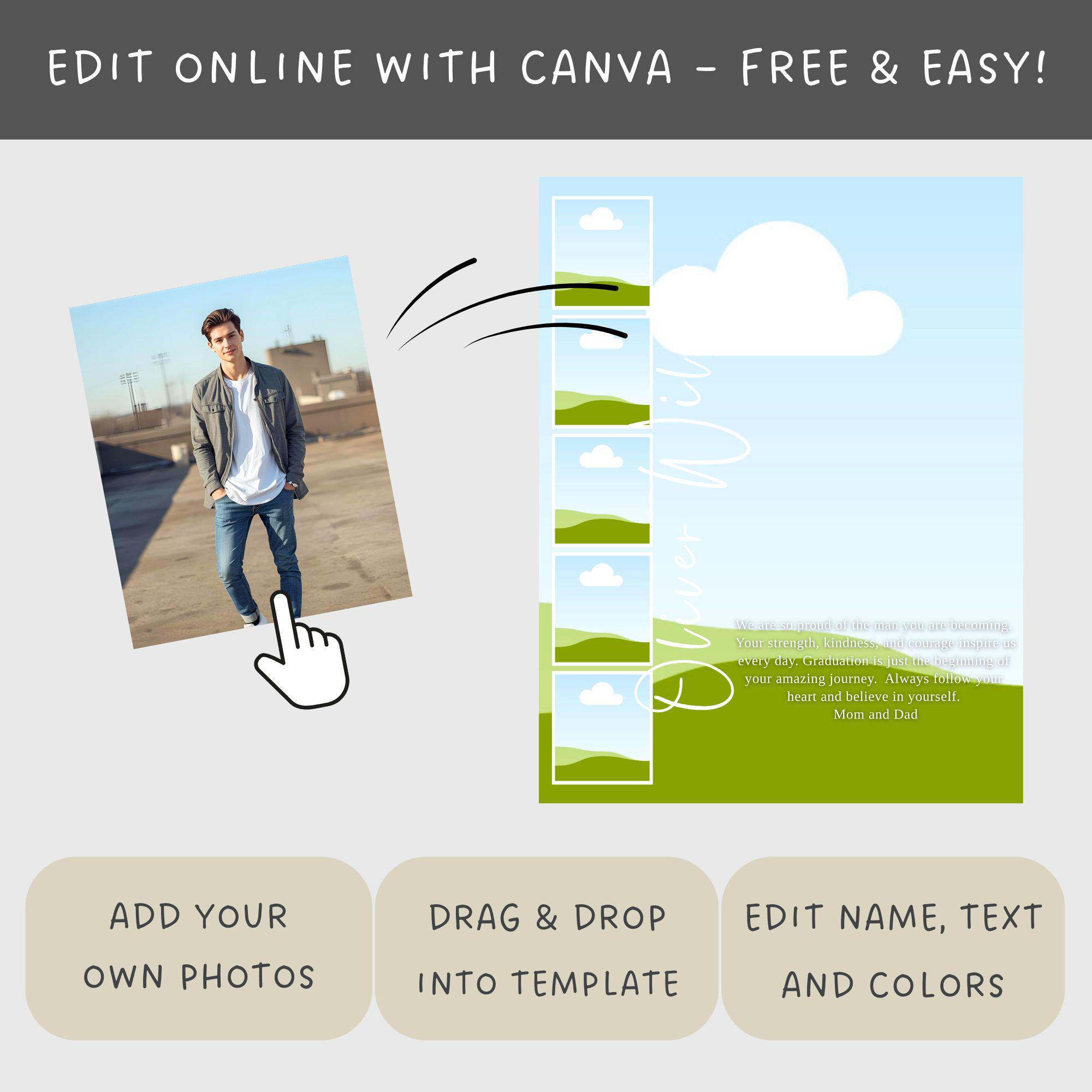 Editable Senior Yearbook Ad Templates : Full, Half, Quarter Page (canva ...
