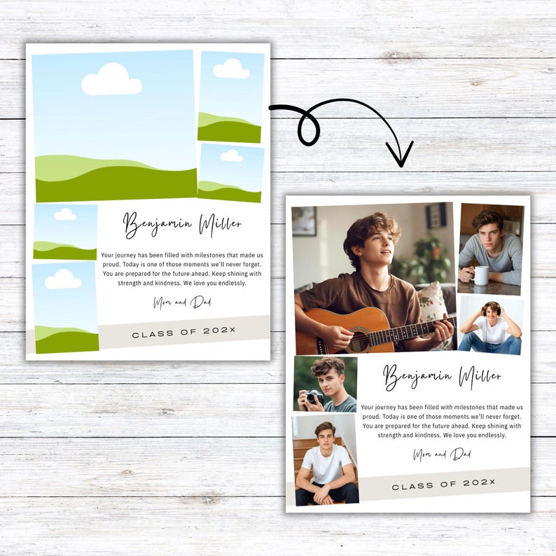 Editable Yearbook Ad Template Bundle Canva, Graduation Senior Ad Layout ...
