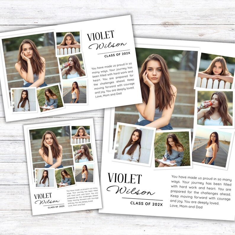 Editable Senior Yearbook Ad Template Bundle : Full, Half, Quarter Page ...