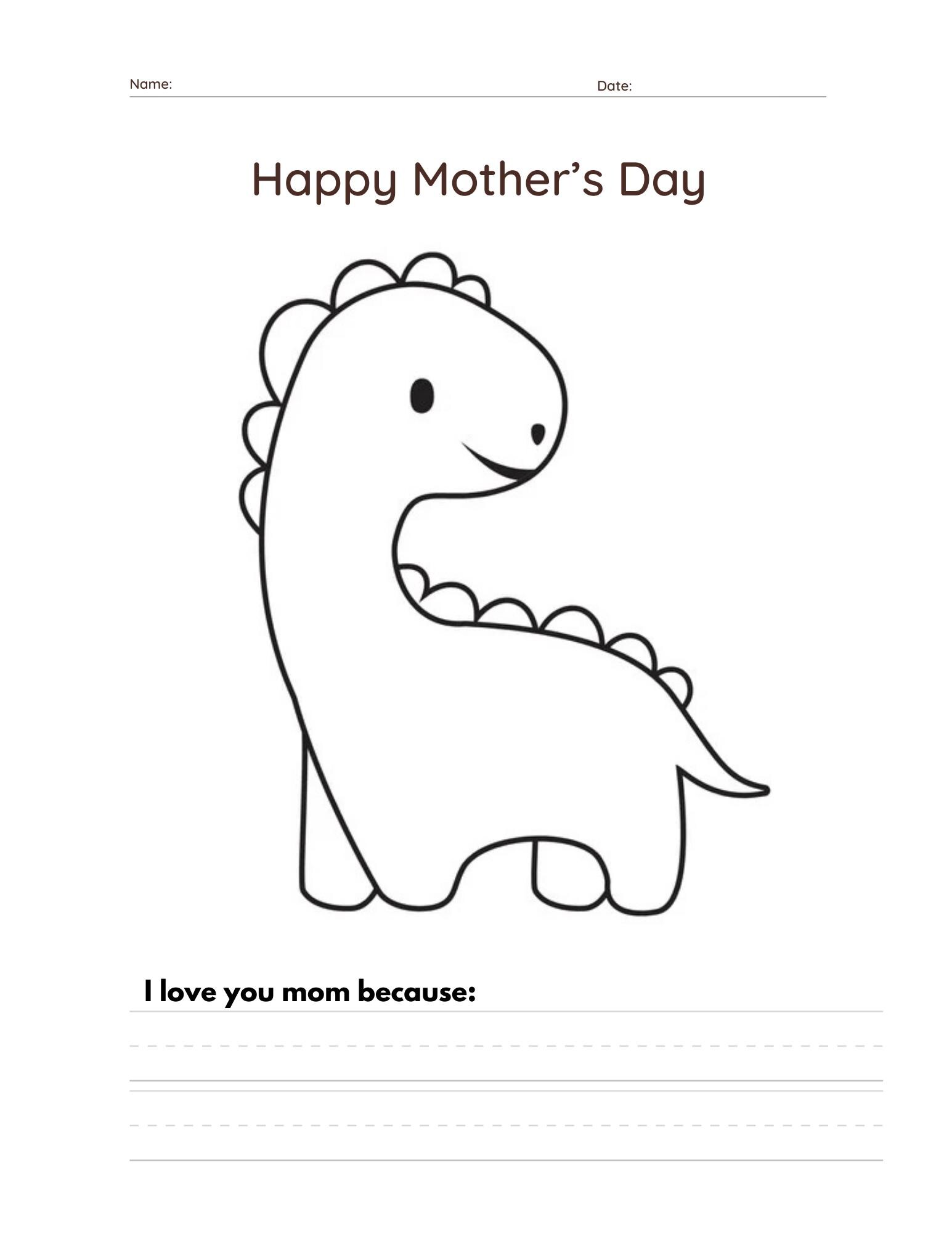 Coloring Pages for Students to Celebrate Mother's Day Easy to Print for ...
