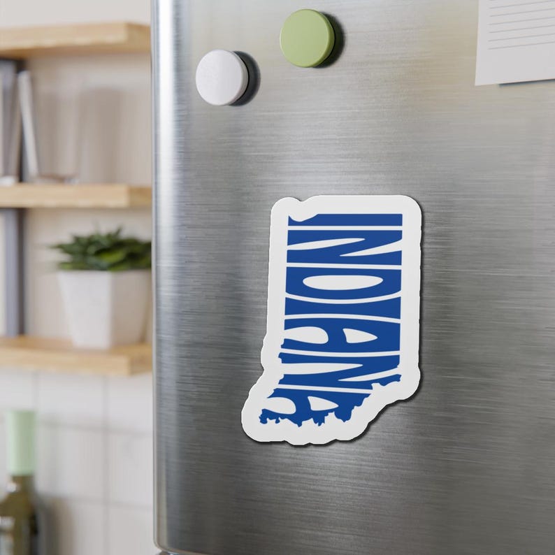Indiana State Magnet: Die-cut Vinyl Decal - Car, Fridge, Gift - Etsy
