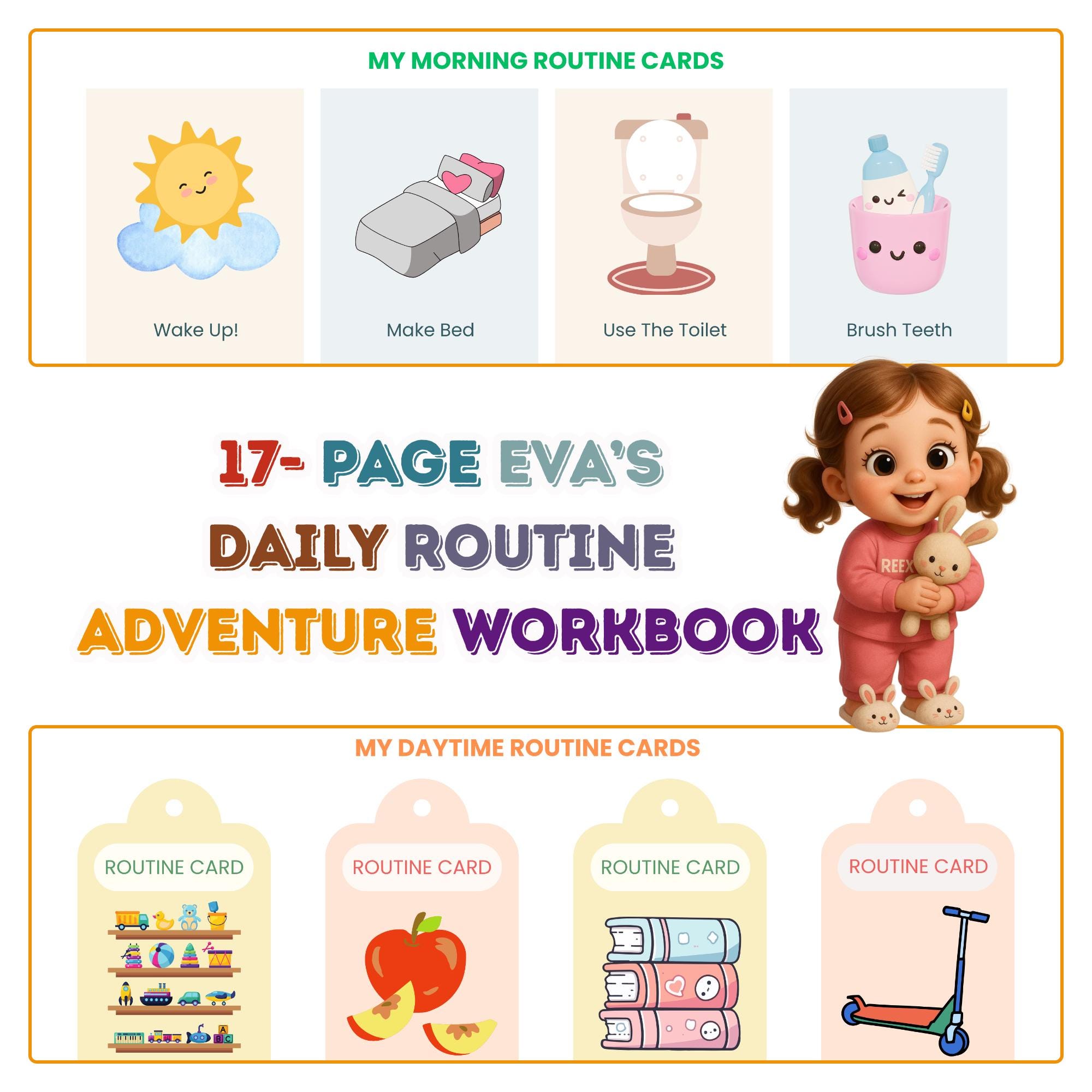 Visual Daily Routine Chart: Toddlers & Preschoolers - Eva's Activities ...