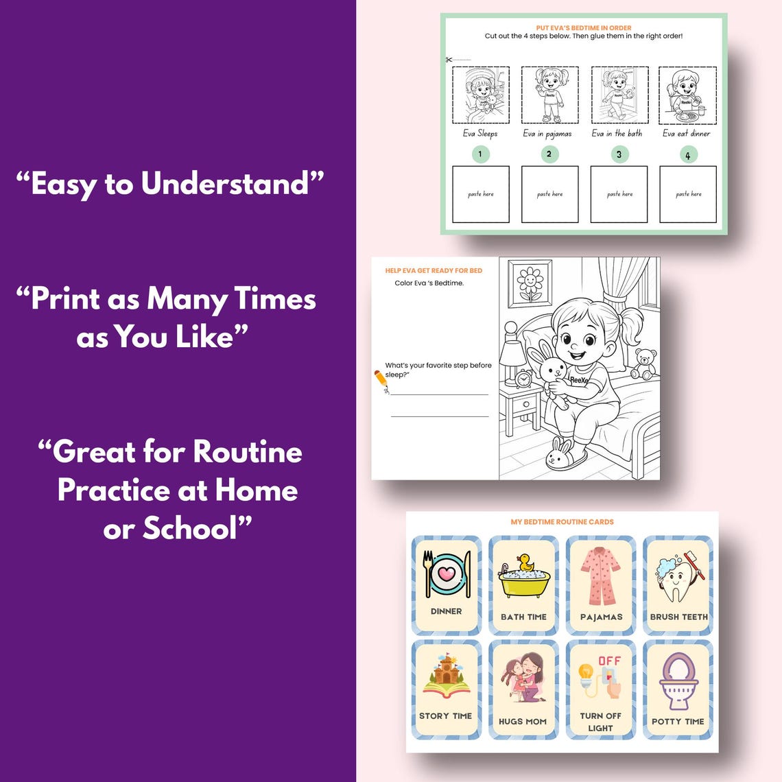 Visual Daily Routine Chart: Toddlers & Preschoolers - Eva's Activities ...