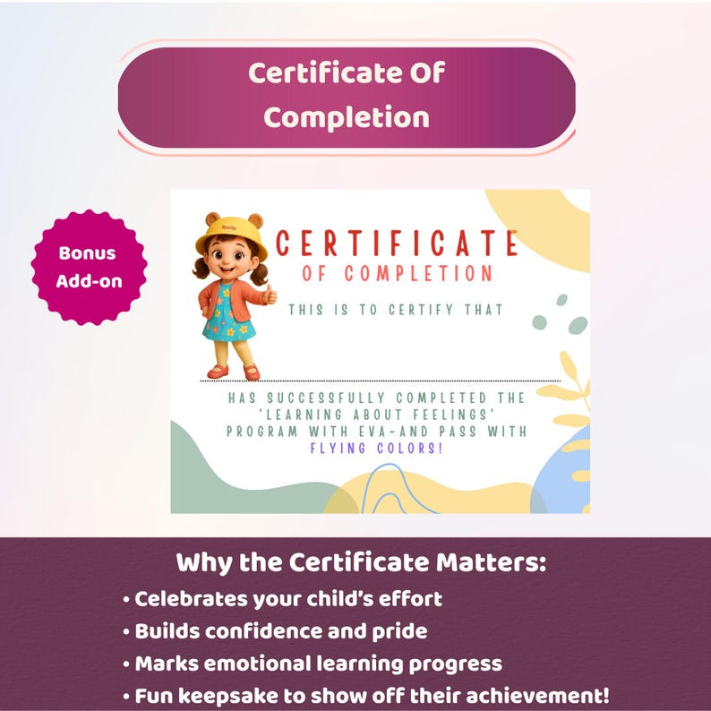 Feelings With Eva - Printable Emotions Workbook for Kids | 50+ Pages ...