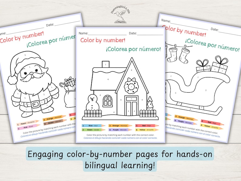 Bilingual Spanish-english Christmas Learning Bundle for Pre-k and ...