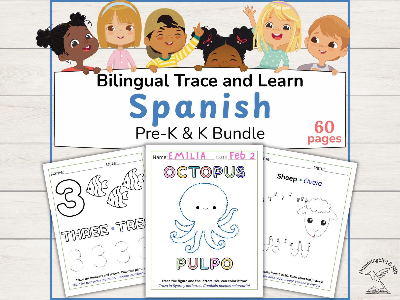 Bilingual Spanish-english Trace and Learn Bundle for Pre-k and ...