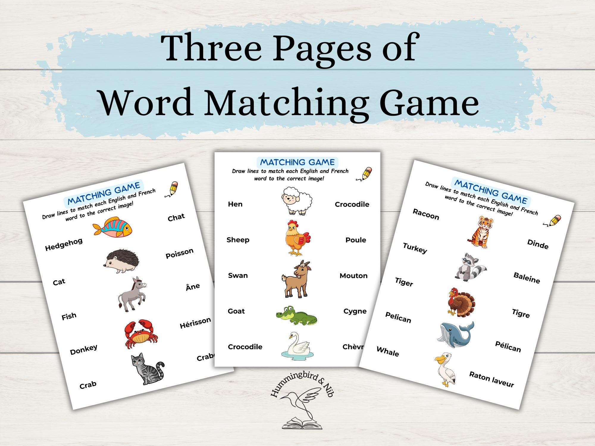 Bilingual French English Flashcards & Activities Pack | Printable for ...