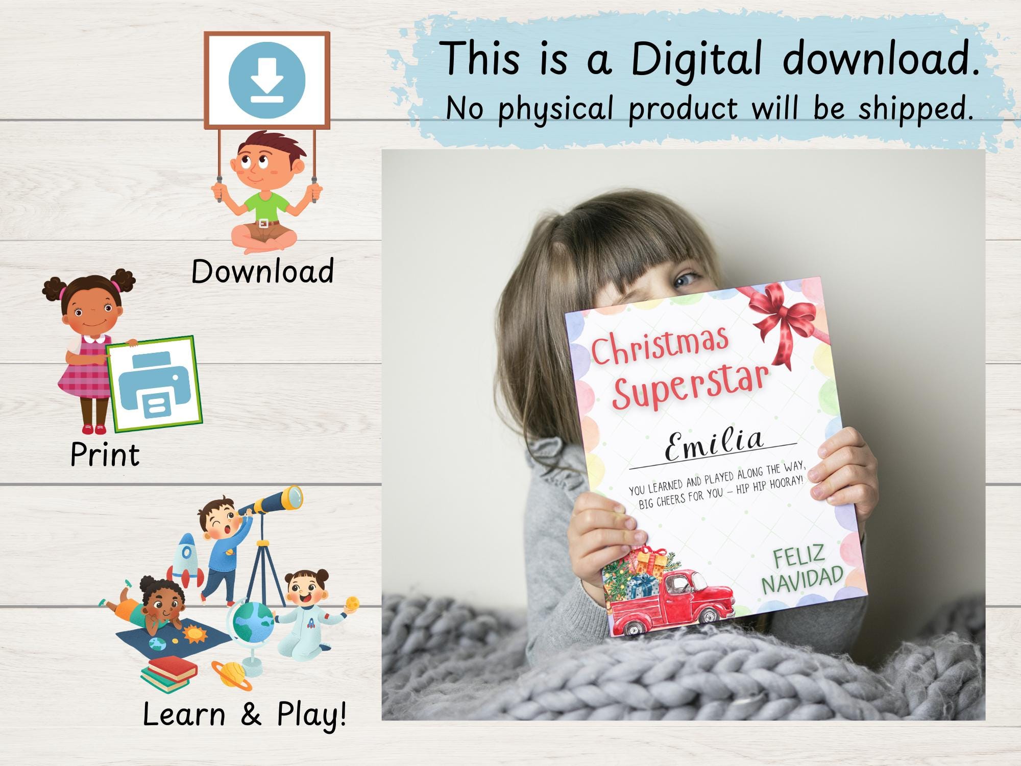 Bilingual Spanish-english Christmas Learning Bundle for Pre-k and ...