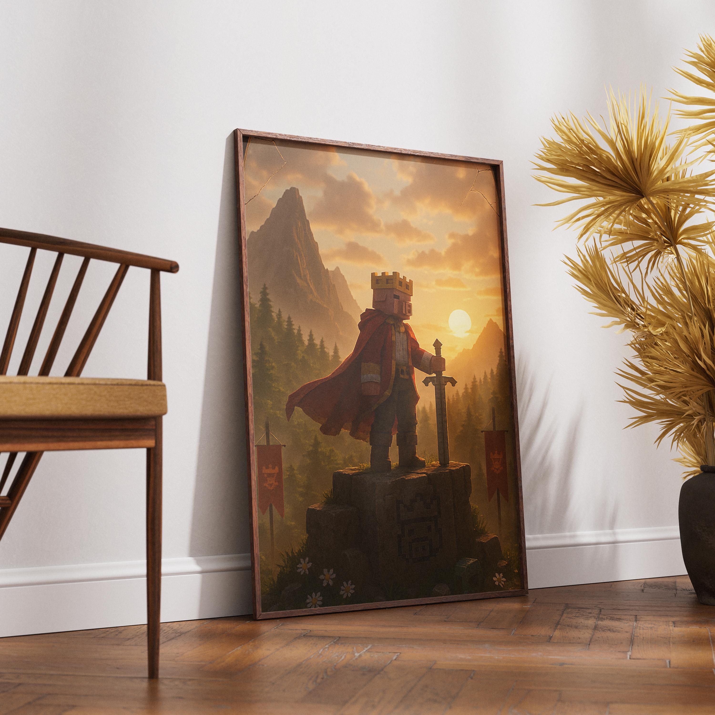 Technoblade Sunset Tribute Poster Dream SMP Wall Art Gamer Memorial Print Minecraft Fan Gift ...